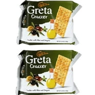 Greta Crackers, Olive and Oregano Flavor, Crunchy Snacks, 2 Pack, 4.23 ...