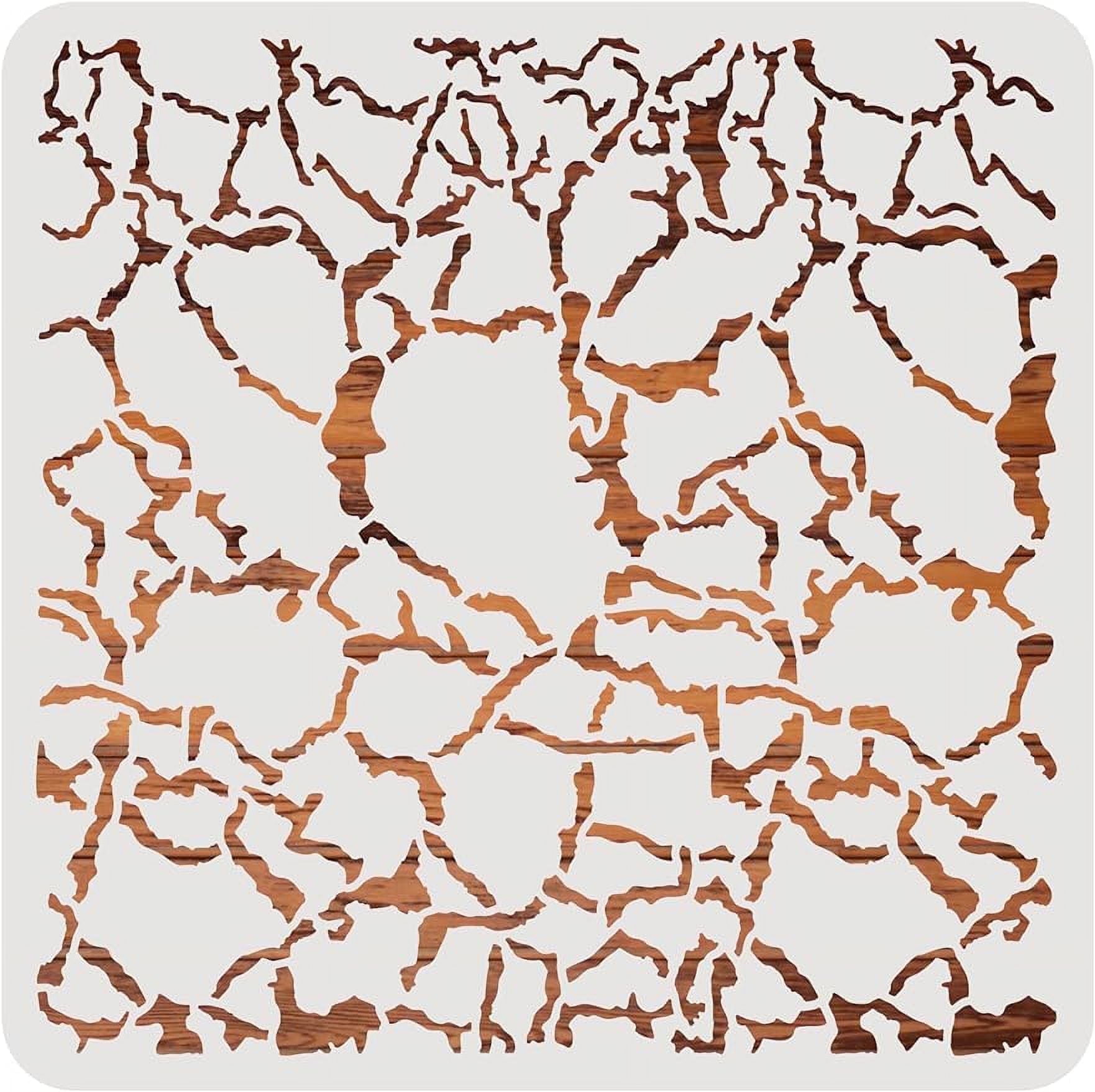 Crackle Drawing Stencils 12x12inch Irregular Crack Texture Painting ...