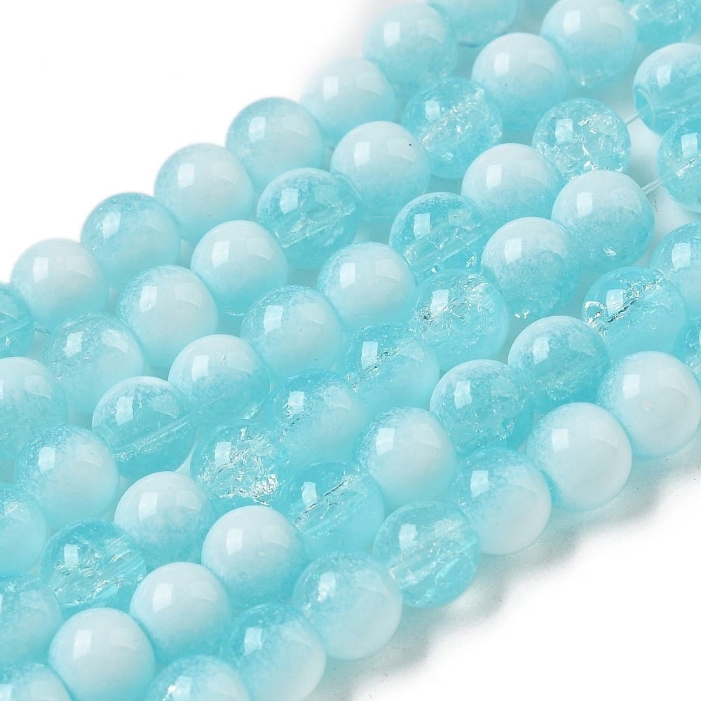 Glass Beads Strands Rondelle Turquoise 6mm - Walmart.com