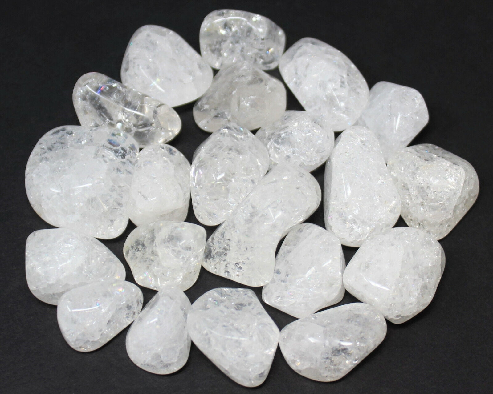 Crackle Quartz Tumbled Stones Wholesale Bulk Lots - Fire And Ice Quartz ...