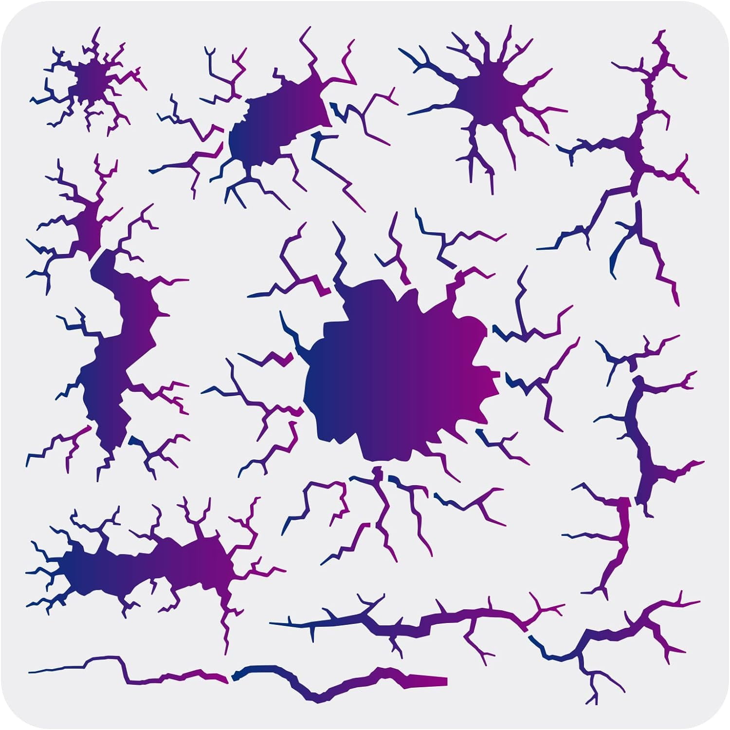 Crackle Stencil 11.8x11.8 inch Plastic PET Painting Stencil Tuxture ...