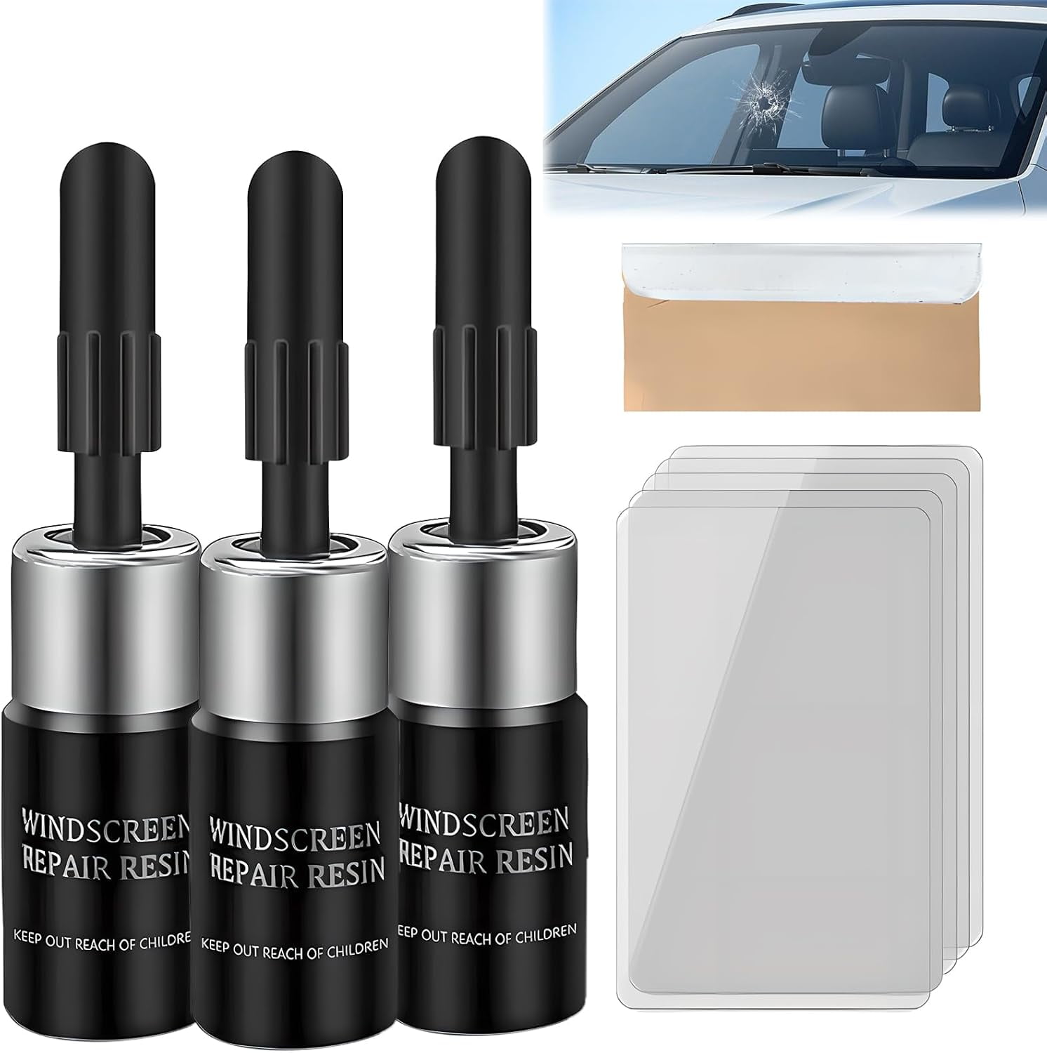 Cracks Gone Glass Repair Kit, 2025 New Windshield Crack Repair Kit ...