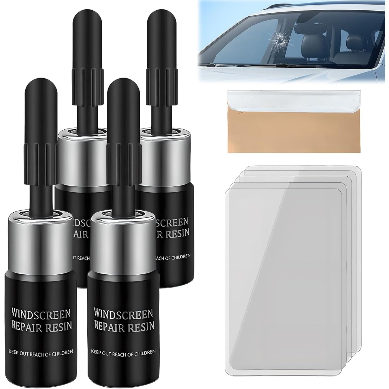 Cracks Gone Glass Repair Kit, 2025 New Windshield Crack Repair Kit ...