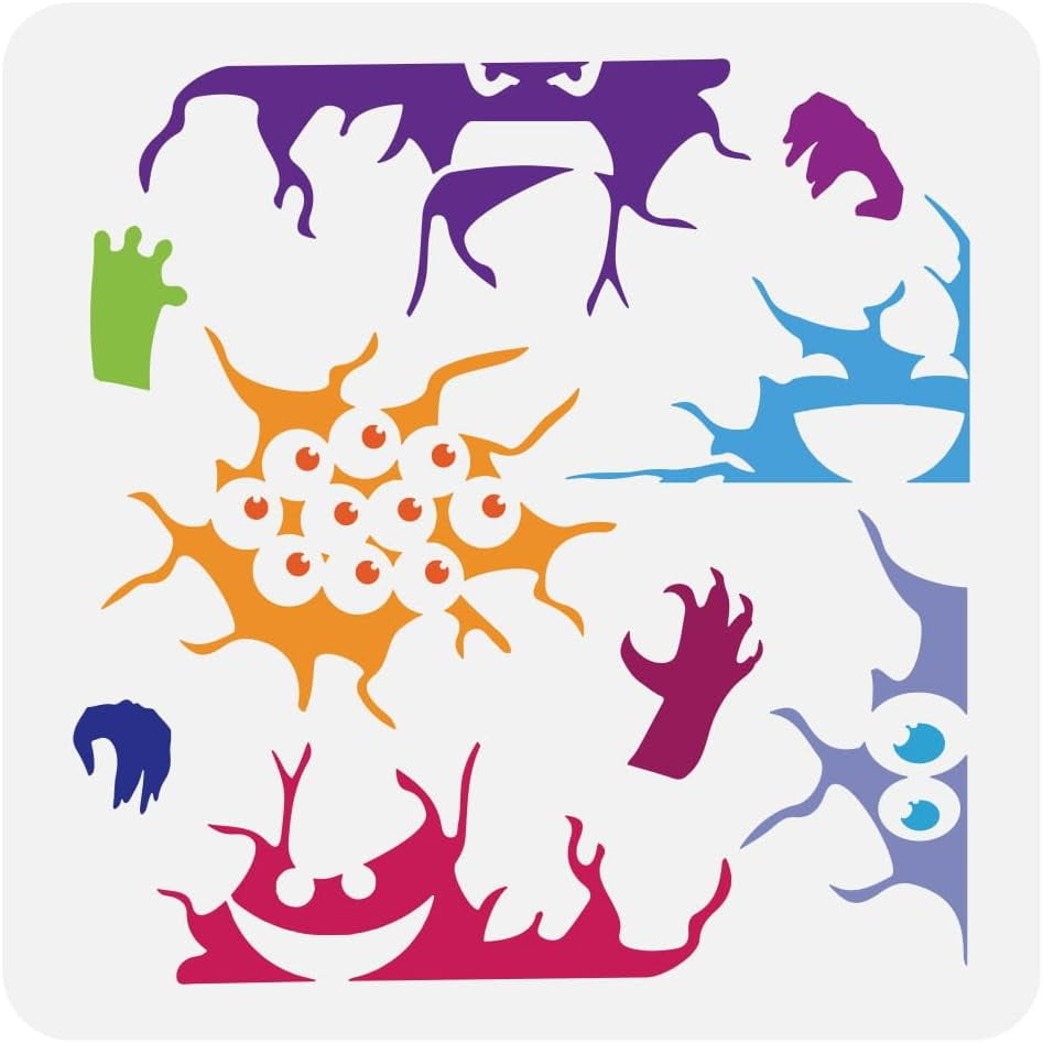 Cracks Stencil 11.8x11.8 inch Ground Hole Wall Cracks Stencil Plastic ...