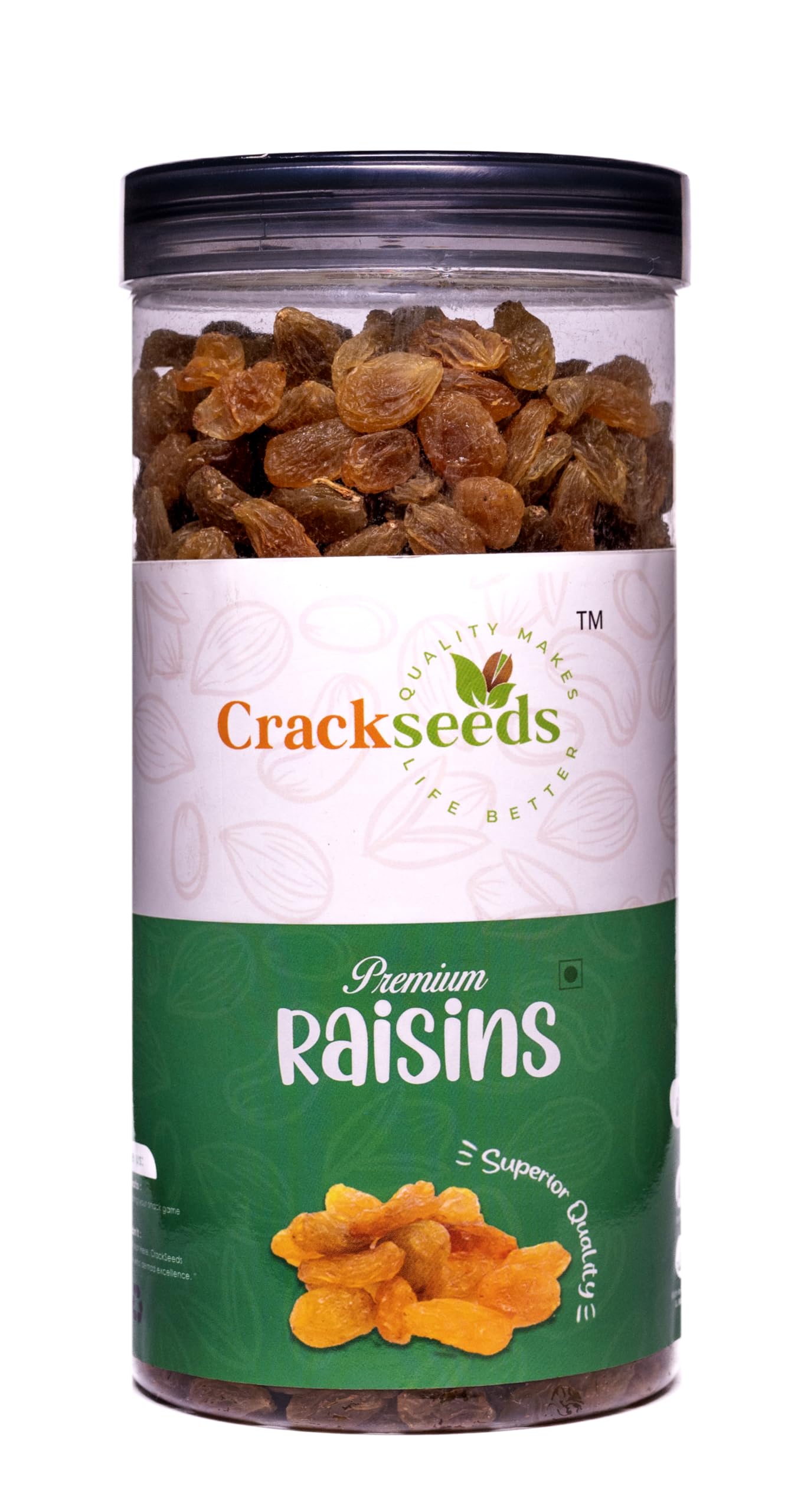 Crackseeds Pure Raisins Seedless, Kishmish, With Reusable Container ...