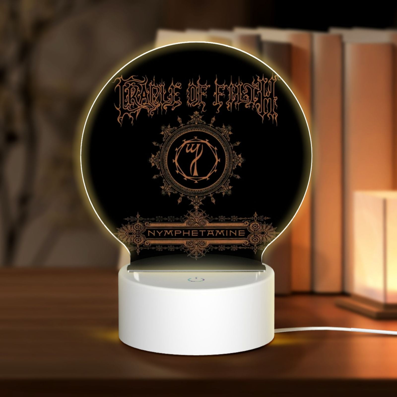 Cradle Of Filth Anime Round Acrylic Night Light Is Suitable For Rooms ...