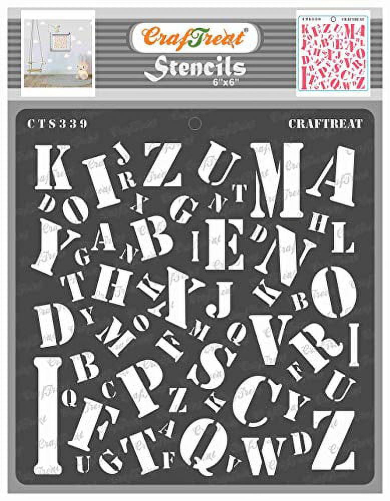CrafTreat Alphabet Letter Stencils for Painting on Wood, Canvas, Paper ...