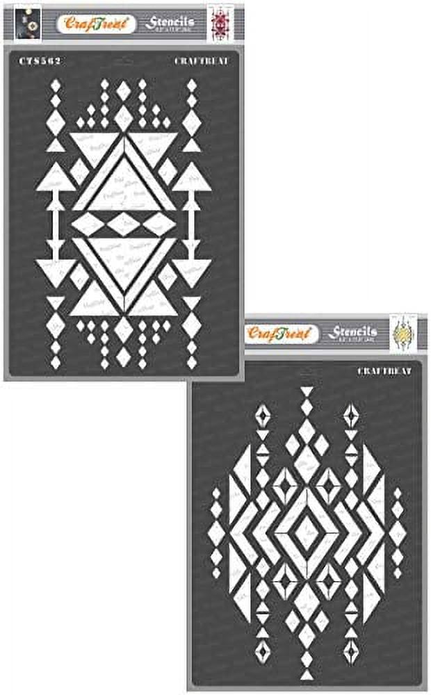 CrafTreat Aztec Stencils for Painting on Wood, Canvas, Paper, Fabric ...