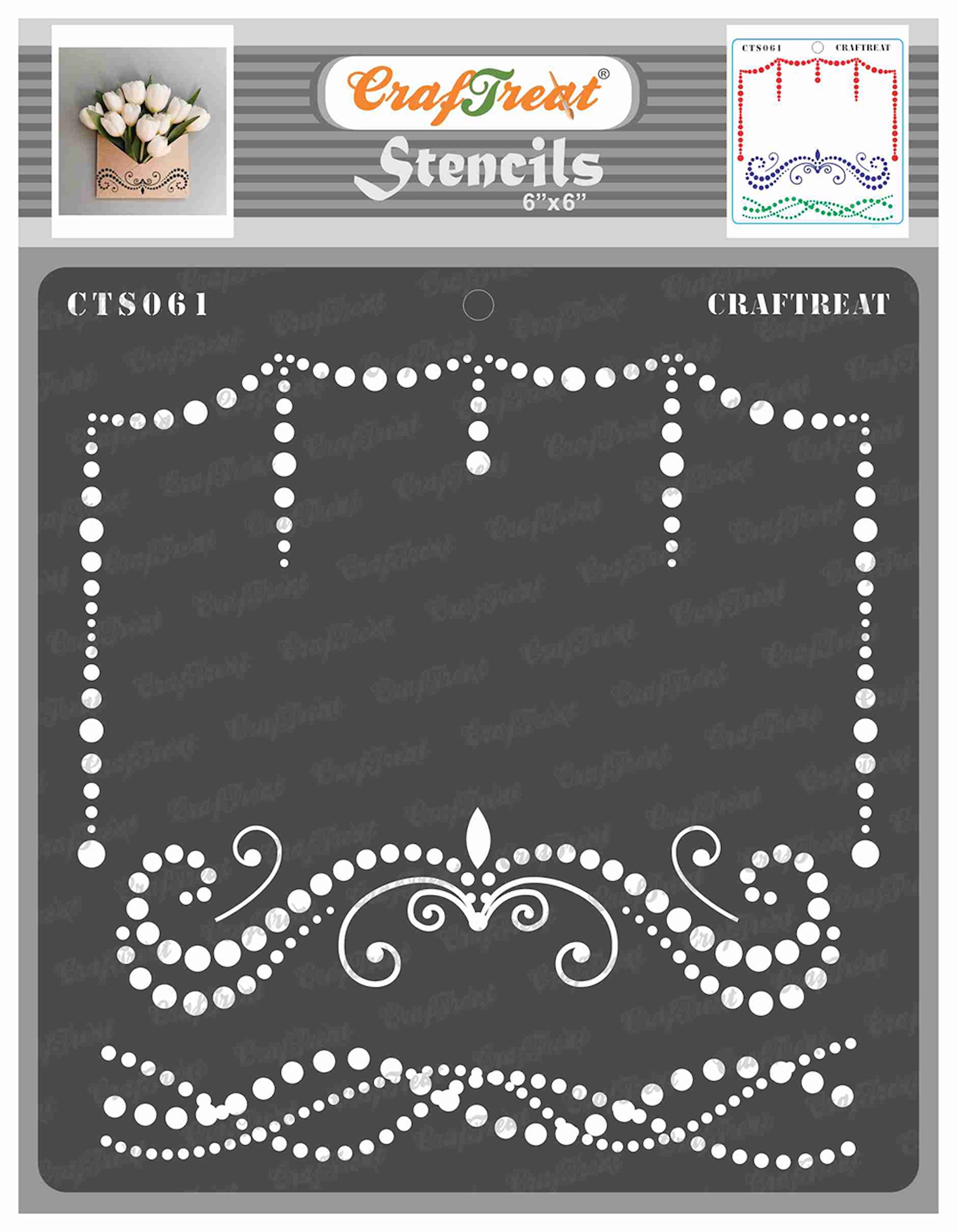 CrafTreat Basketweave Stencils for Painting | 12"x12" Stencils and ...