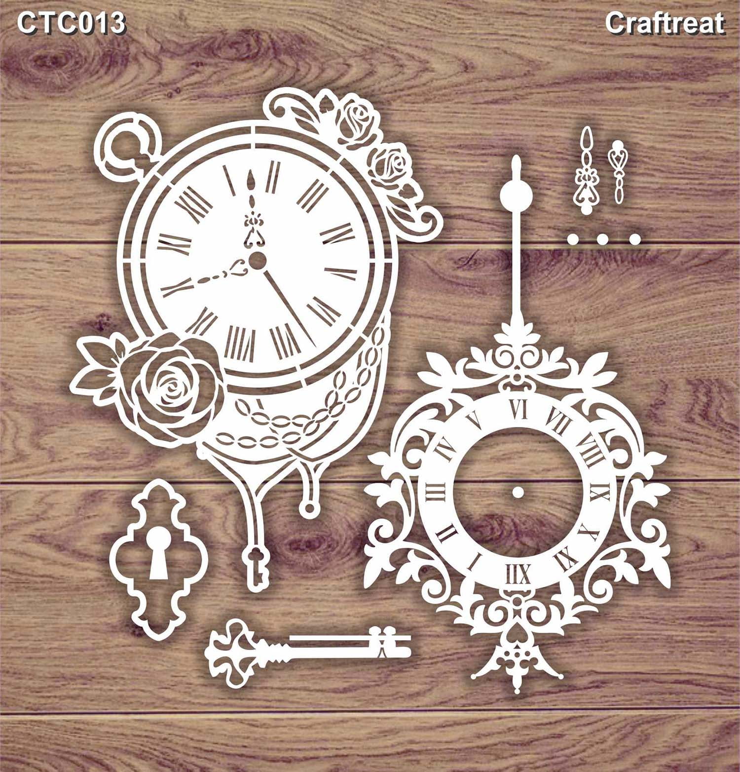 CrafTreat Clock Laser Cut Chipboard for Crafting- 5.5x6 Inches ...