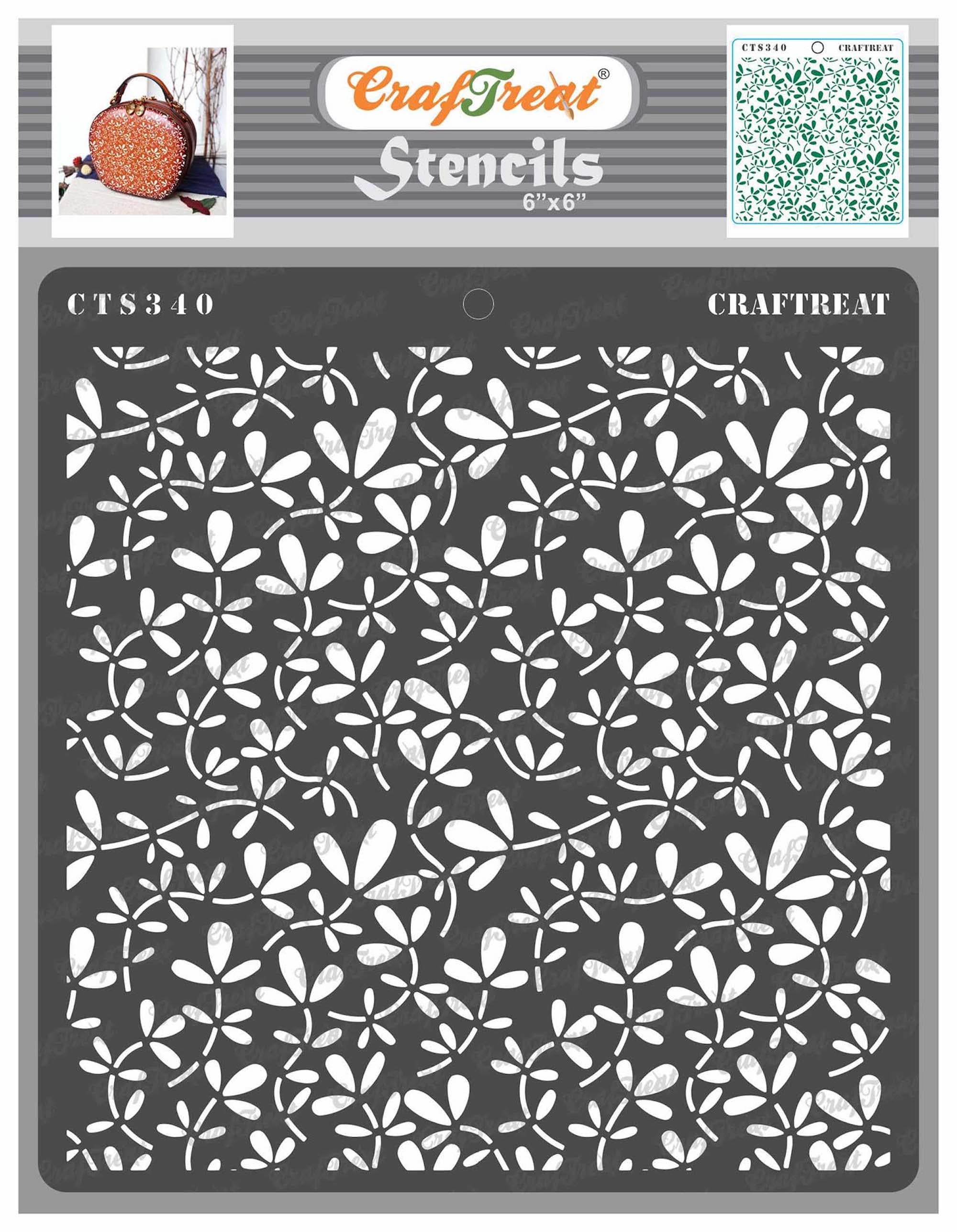 CrafTreat Foliage1 Stencil for Painting and Crafting - 6"x6" - Walmart.com