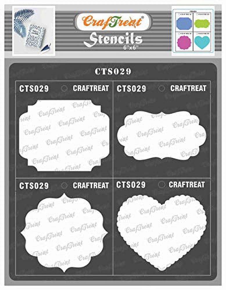 CrafTreat Geometric Shape Stencils for Painting on Wood, Wall, Tile ...