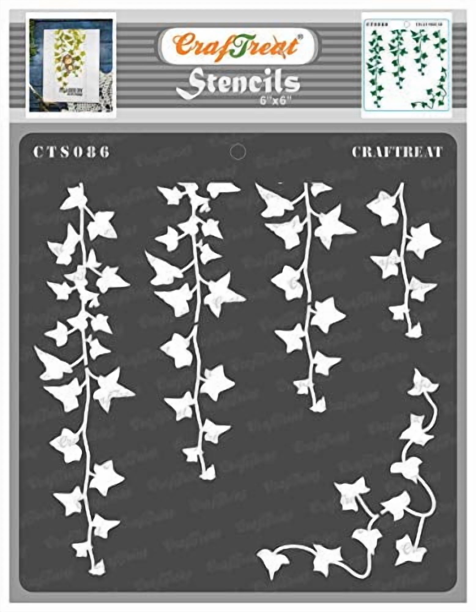 CrafTreat Ivy Stencils for Painting on Wood, Canvas, Paper, Fabric ...