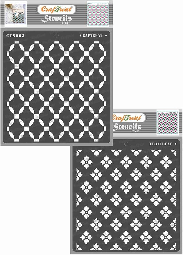 CrafTreat Lattice Layered Stencils for Painting on Wood, Canvas, Paper ...