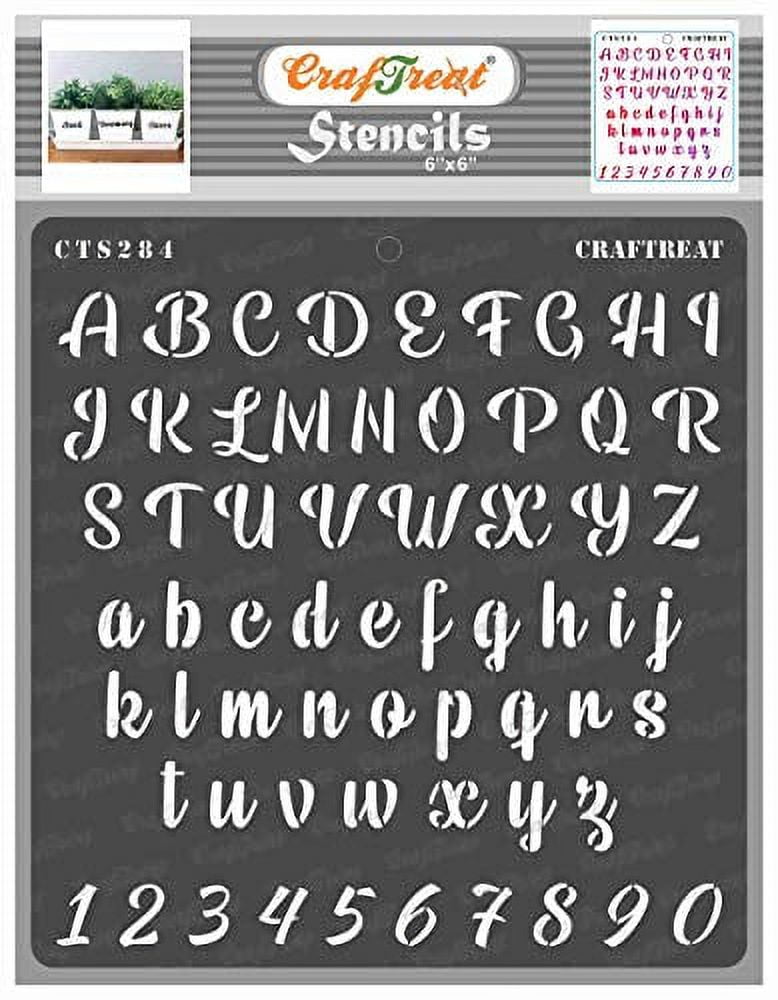 CrafTreat Number and Letter Stencils for Painting on Wood, Canvas ...