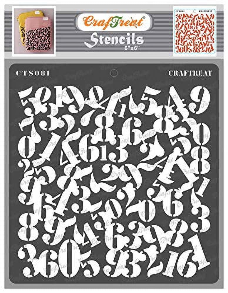CrafTreat Number Stencils for Painting on Wood, Canvas, Paper, Fabric ...