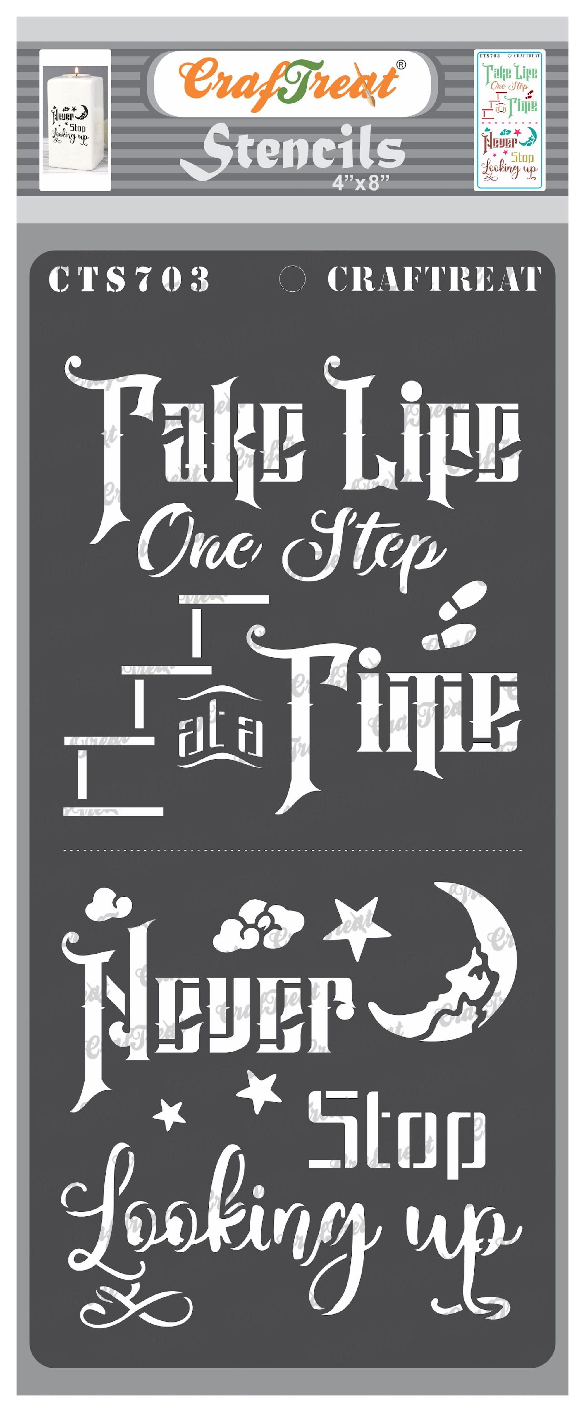 CrafTreat One Step Stencil for Painting and Crafting - 4"x8" - Walmart.com
