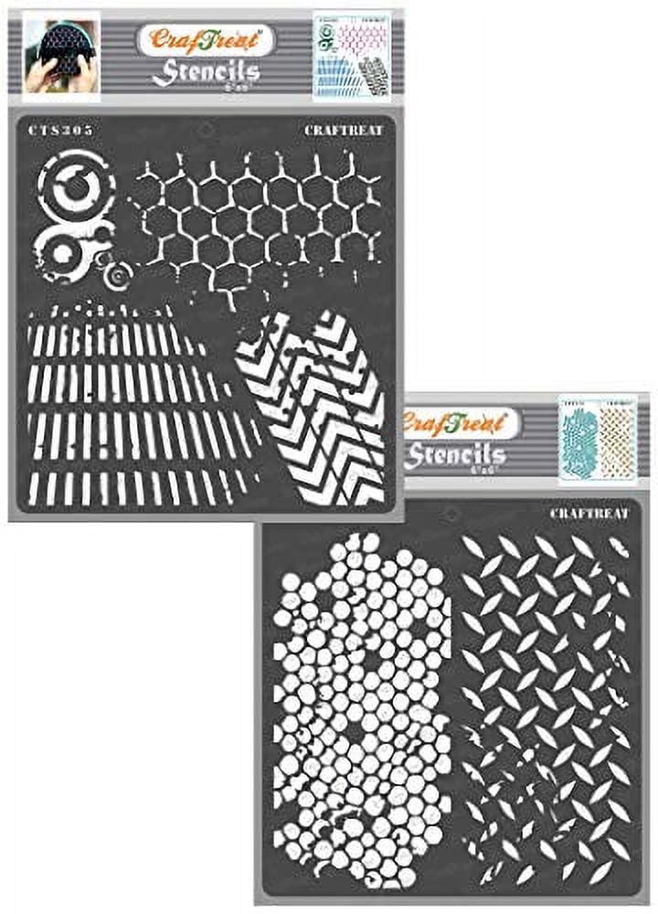 CrafTreat Pattern Stencils for Painting on Wood, Canvas, Paper, Fabric ...