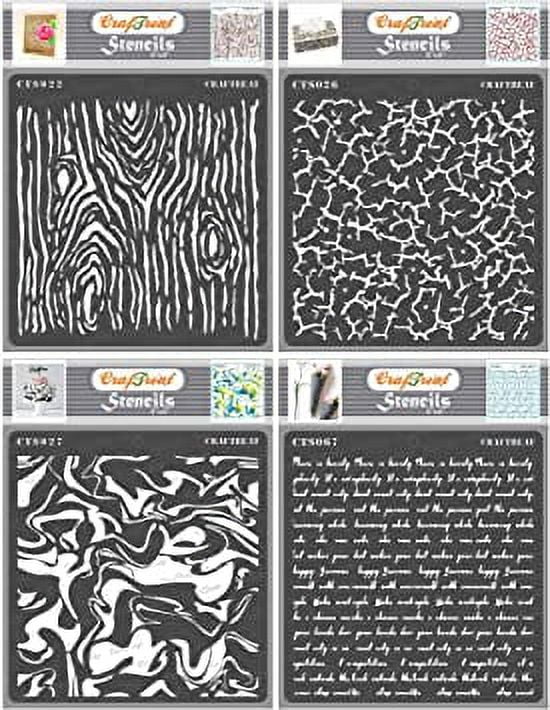 CrafTreat Pattern Stencils for Painting on Wood, Canvas, Paper, Fabric ...