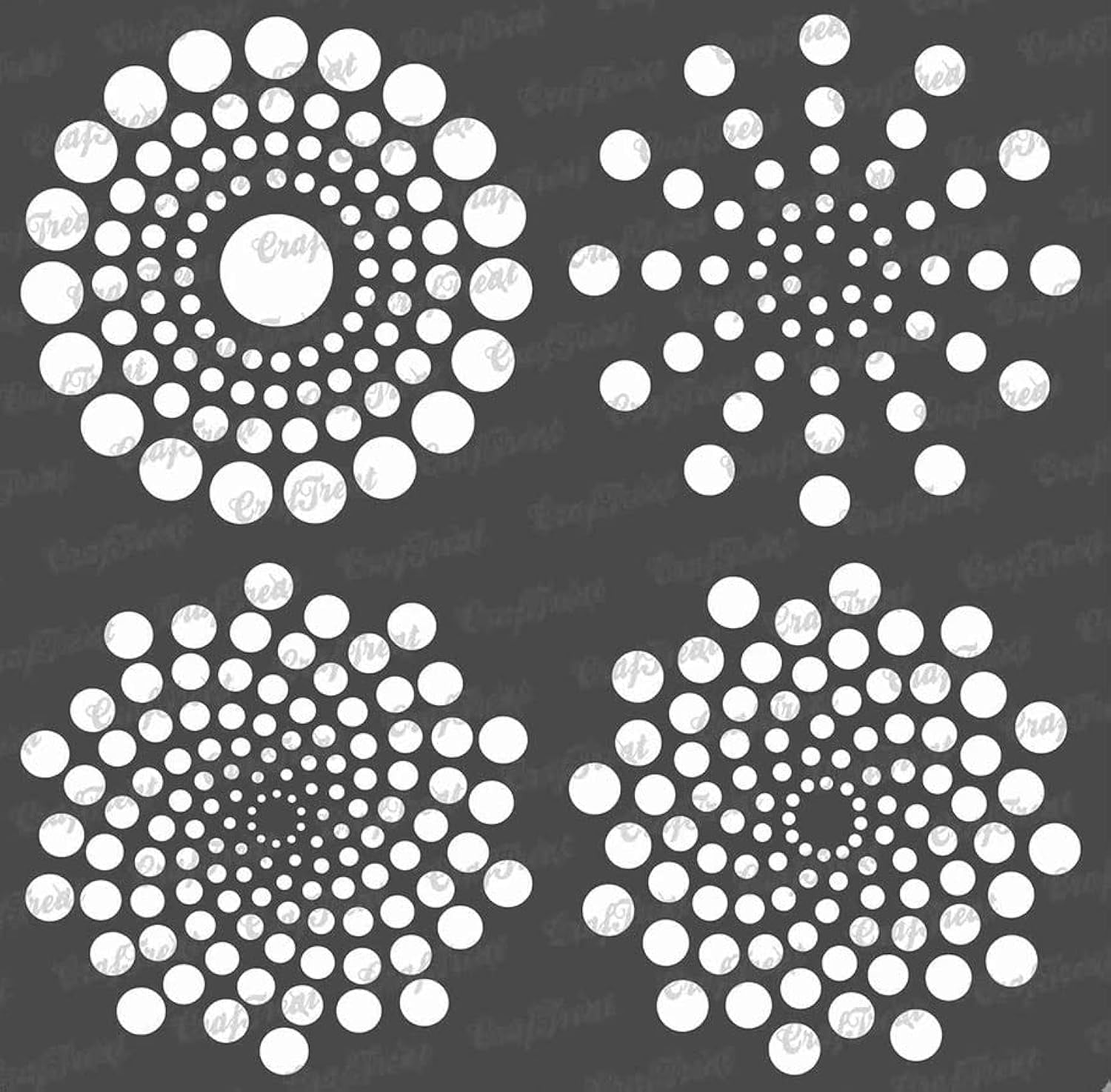 CrafTreat Reusable Dot Mandala Stencils for Painting on Wood, Canvas ...