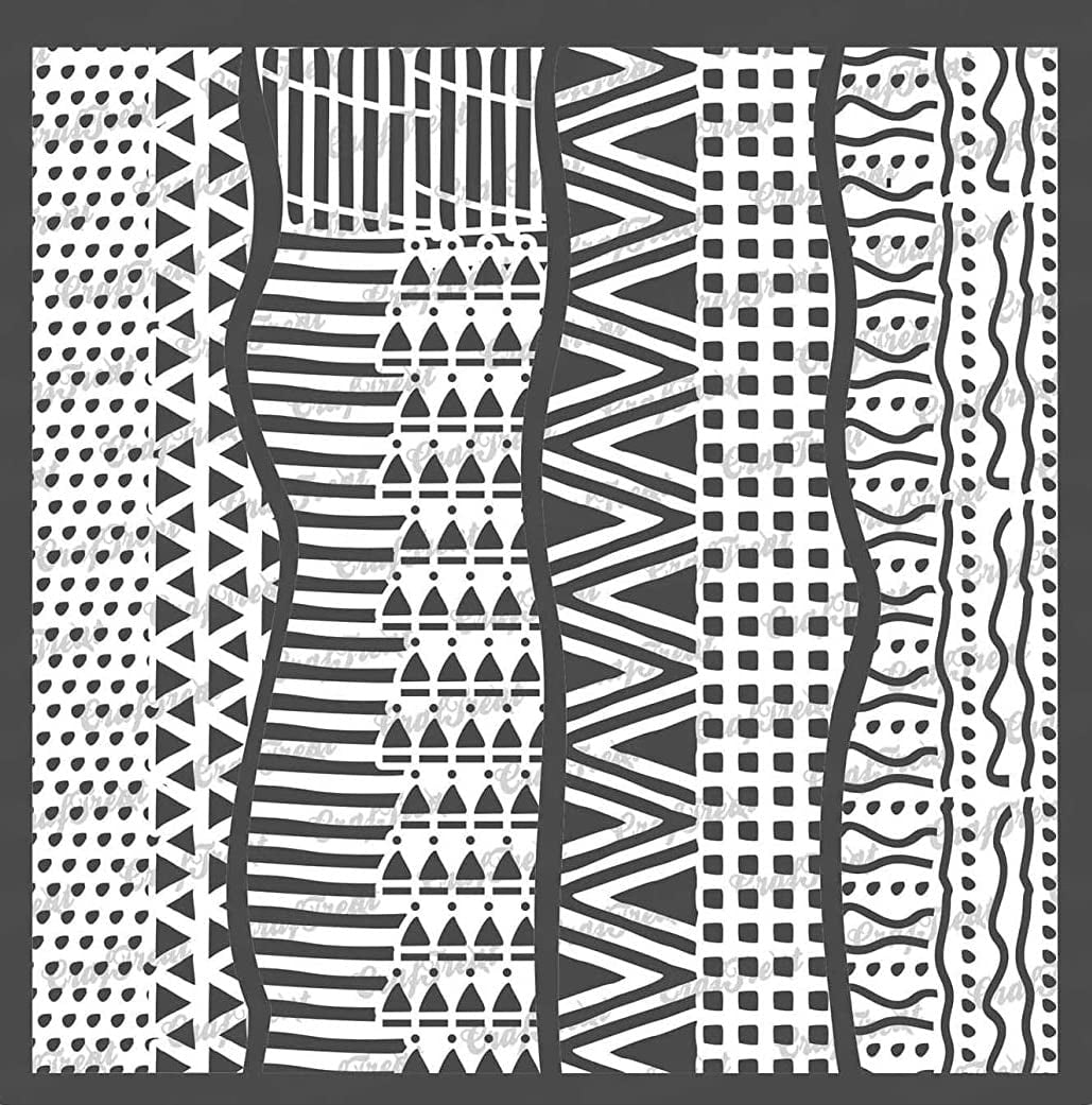 CrafTreat Reusable Patterned Stencil for Painting on Wood - Patterned ...