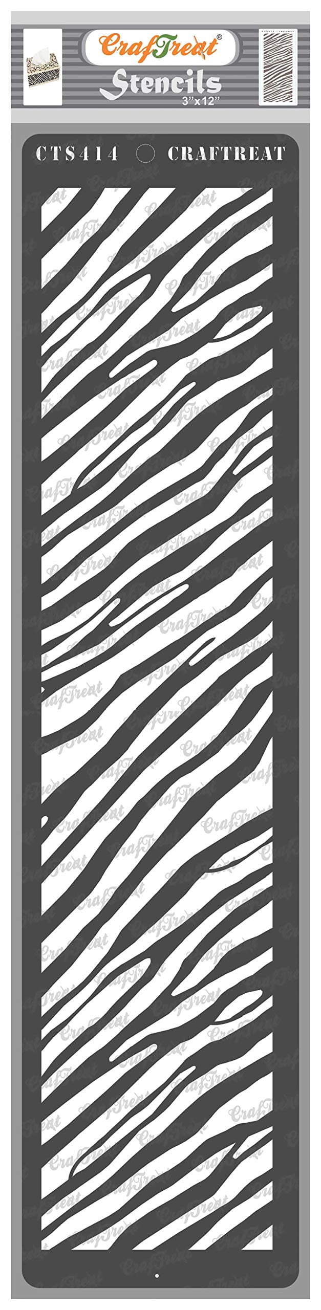 CrafTreat Reusable Zebra Stencils for Painting on Wood, Canvas, Paper ...