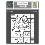 CrafTreat Flourish Positive Negative Stencil for Painting - 6"x6 ...