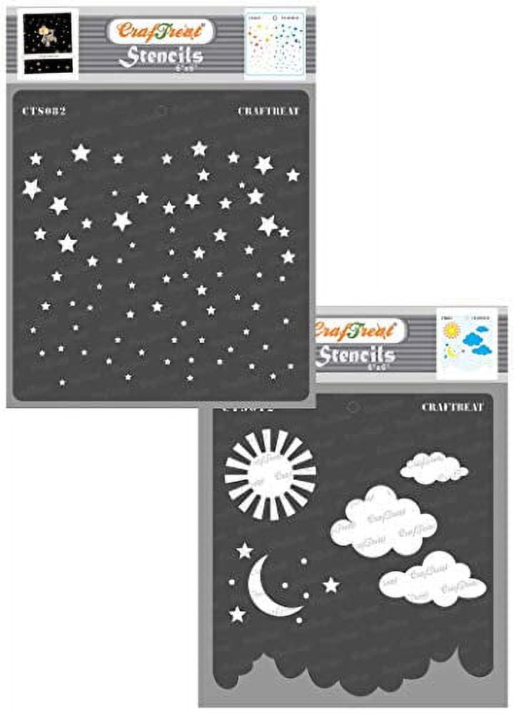 CrafTreat Star Stencils for Painting on Wood, Canvas, Paper, Fabric ...