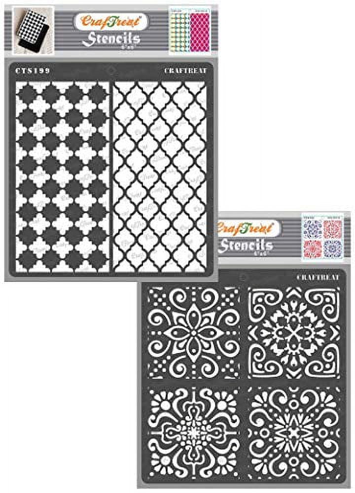 CrafTreat Stencils for Painting on Wood, Canvas, Paper, Fabric, Wall ...