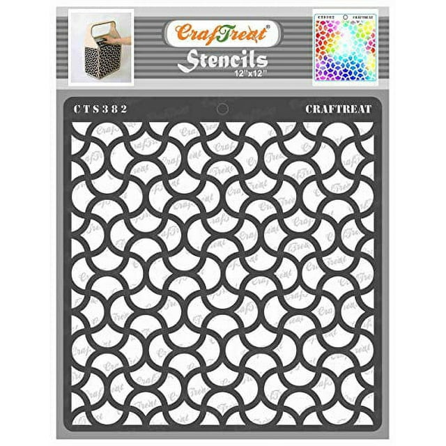 CrafTreat Wall Stencils for Painting Large Pattern - Intertwined ...