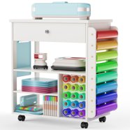 South Shore Portable Crea Sewing Craft Table with Storage Drawers on ...