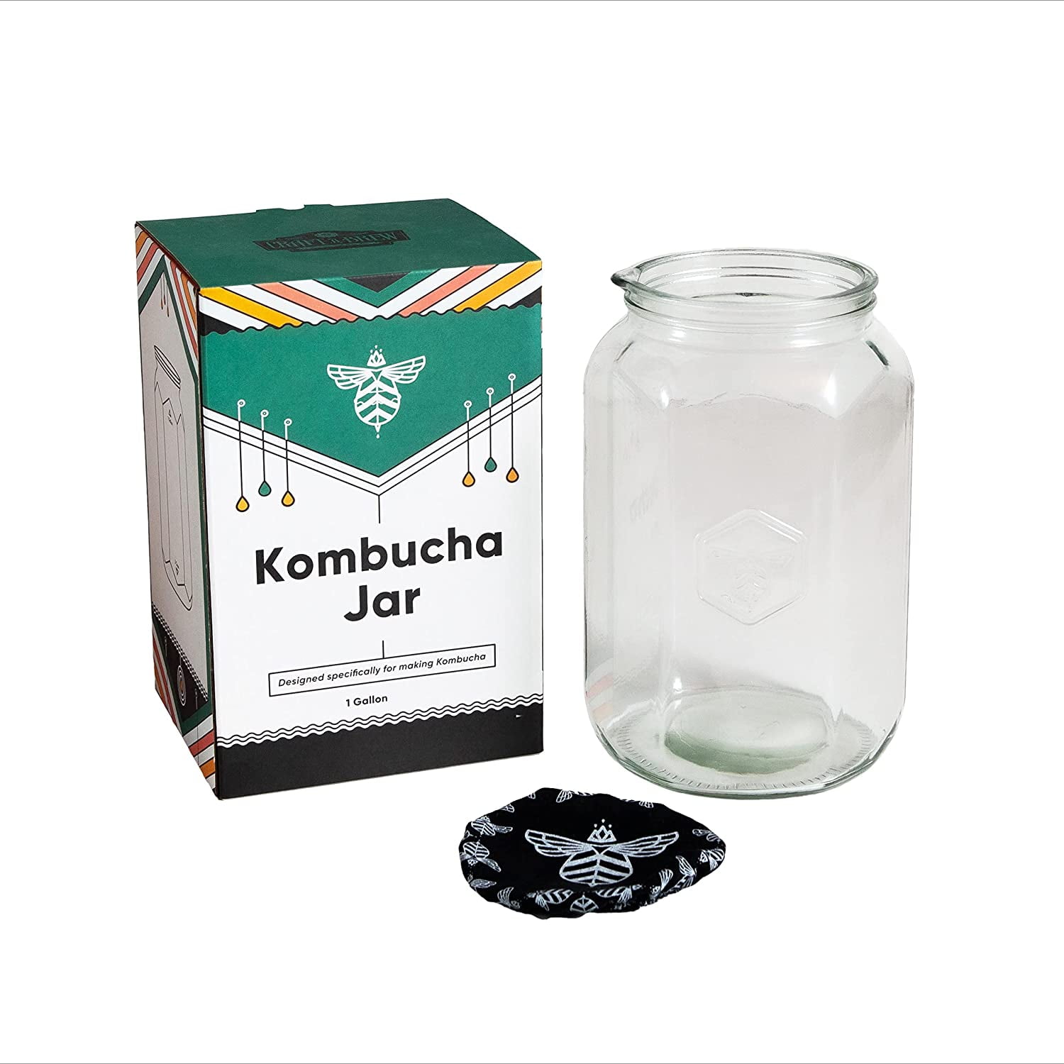 Craft A Brew Kombucha 1-Gallon Glass Brewing Jar with Easy Pourer ...