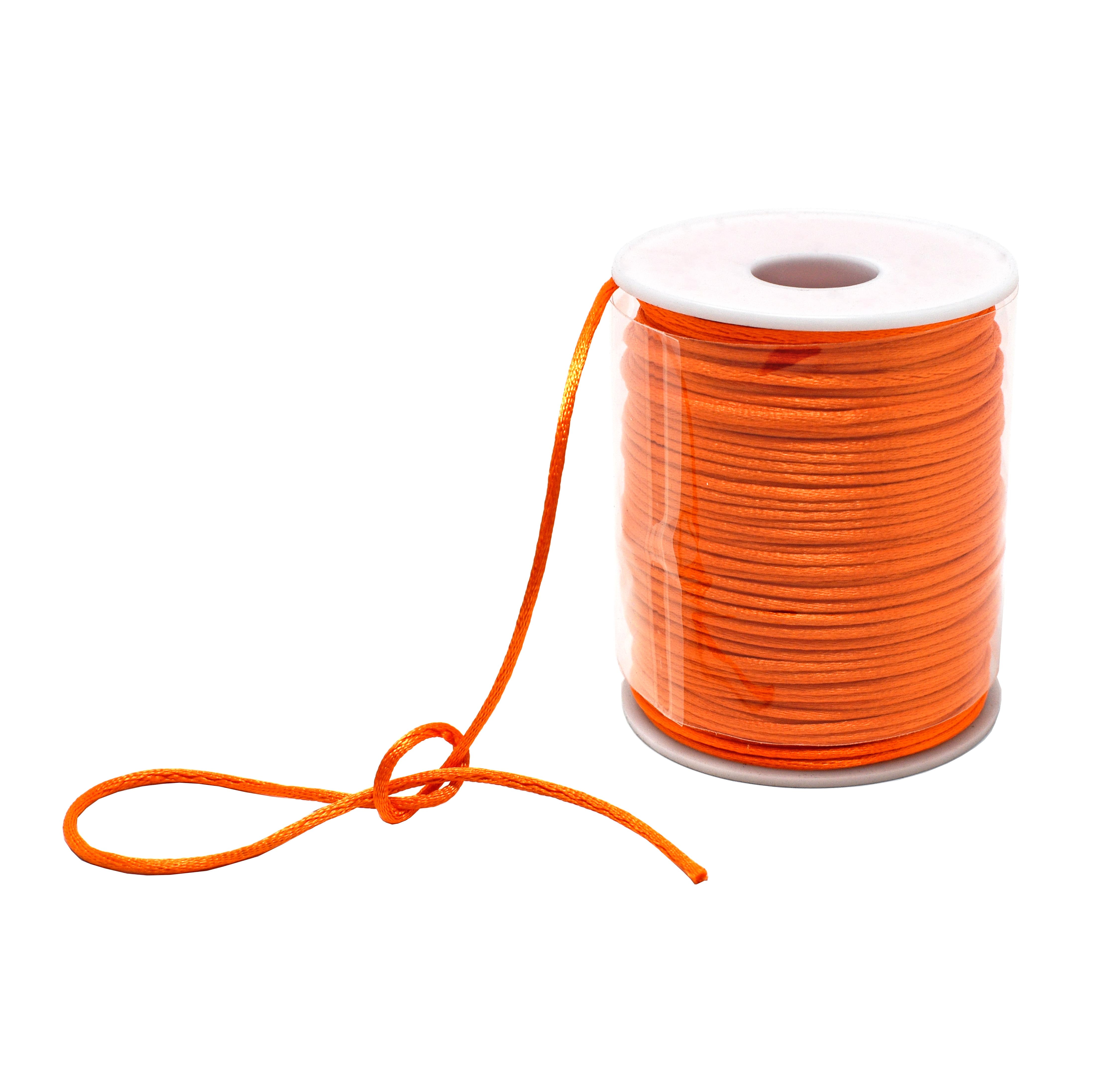 Craft And Party- 2mm x 100 yards Satin Rattail Cord Shamballa Nylon ...