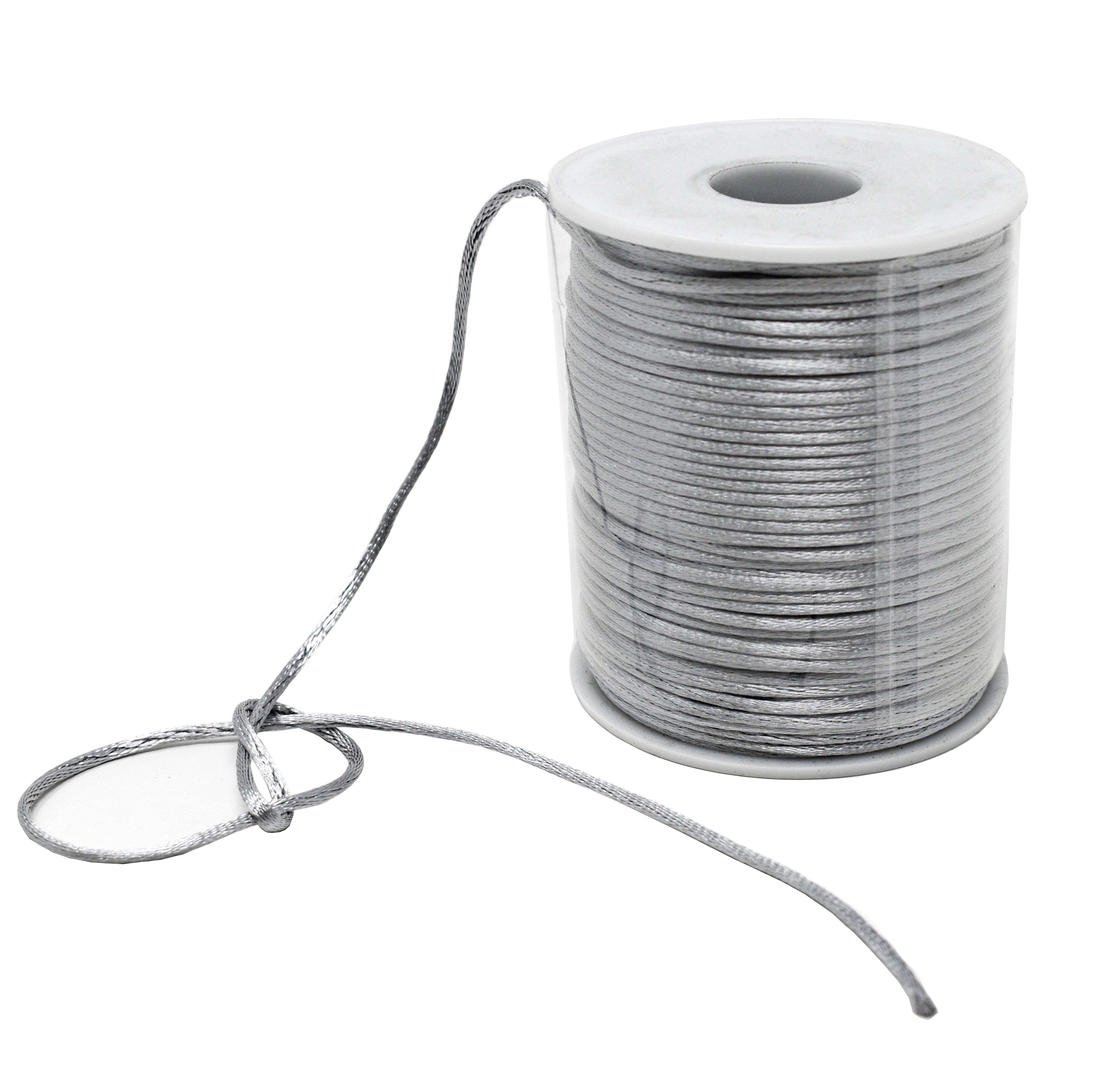 Craft And Party Satin Rattail Cord, 2mm x 100 Yards, Nylon Macrame ...