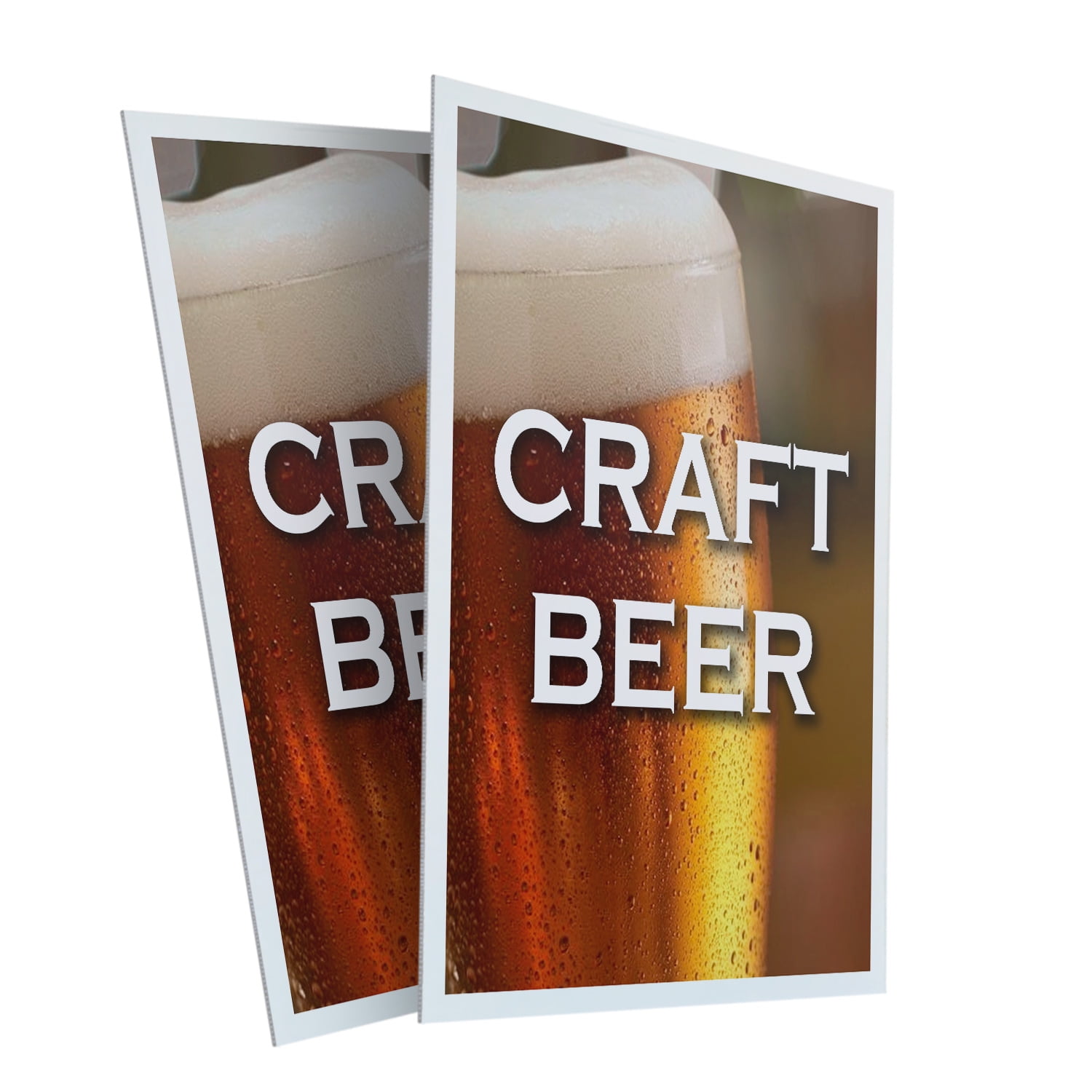 Craft Beer (2-PACK) 24" x 36" Plastic Signs | Sign Insert 4mm ...