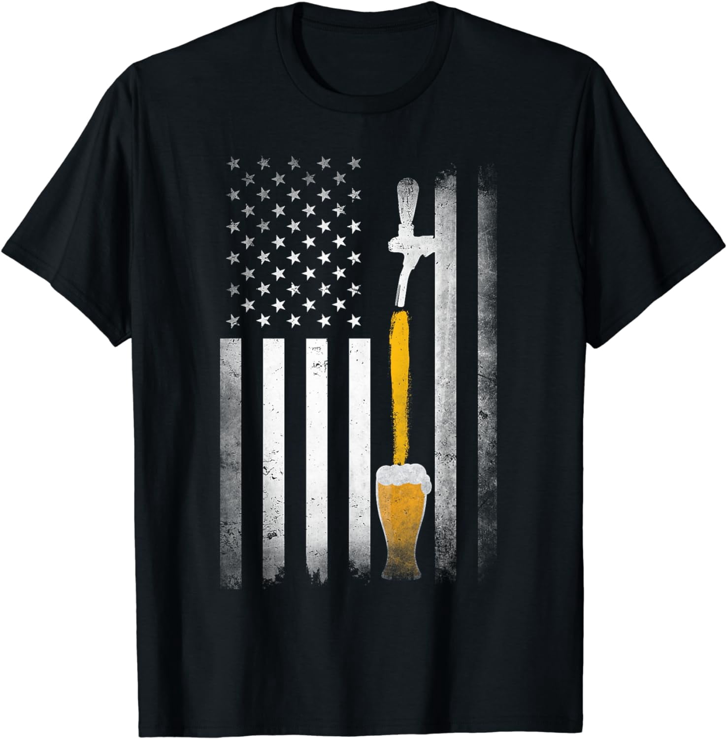 Craft Beer Brewing USA US American Flag Craft Brewery Brewer T-Shirt ...