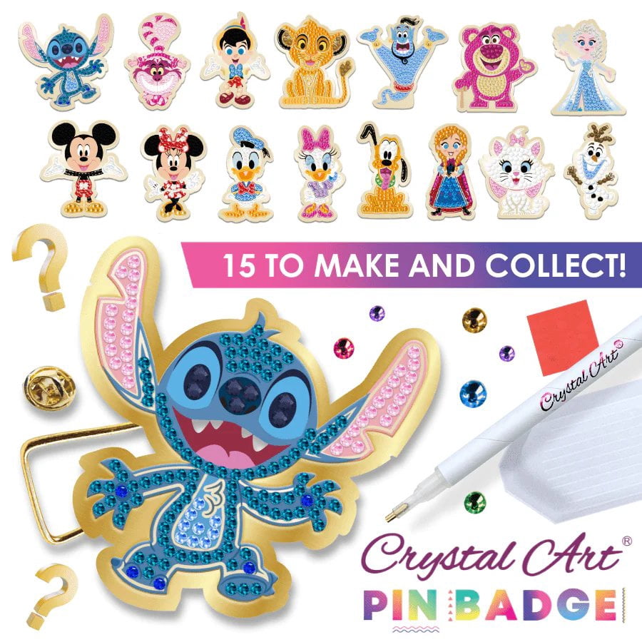 Craft Buddy Disney 100 Years of Wonder Crystal Art Pin Badge - Walmart.com
