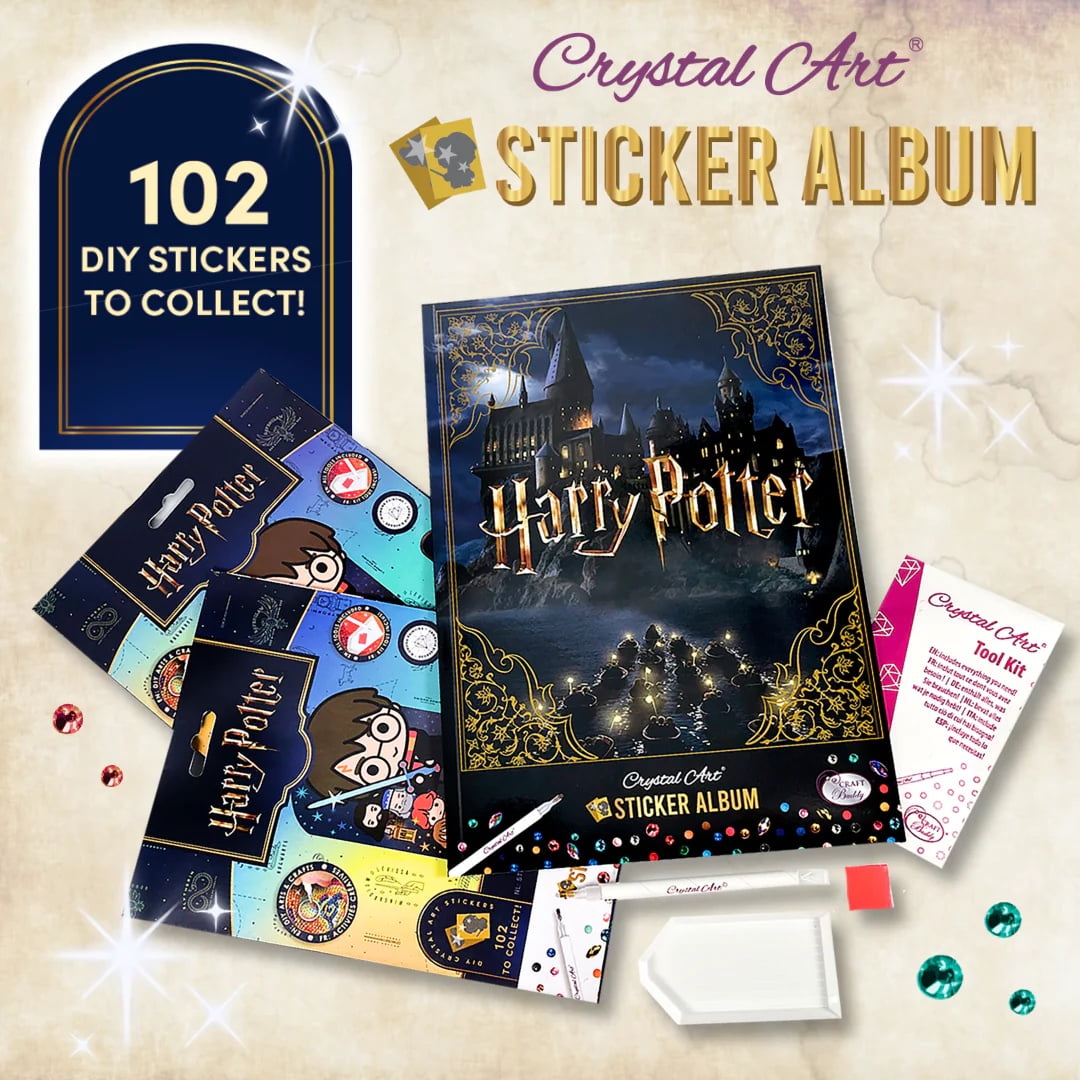 Craft Buddy Harry Potter Crystal Art Sticker Album, Diamond Craft Kit ...