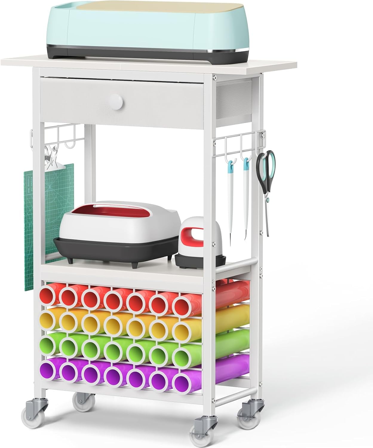 Craft Cart Compatible with Cricut Maker, Craft Organizers and Storage ...