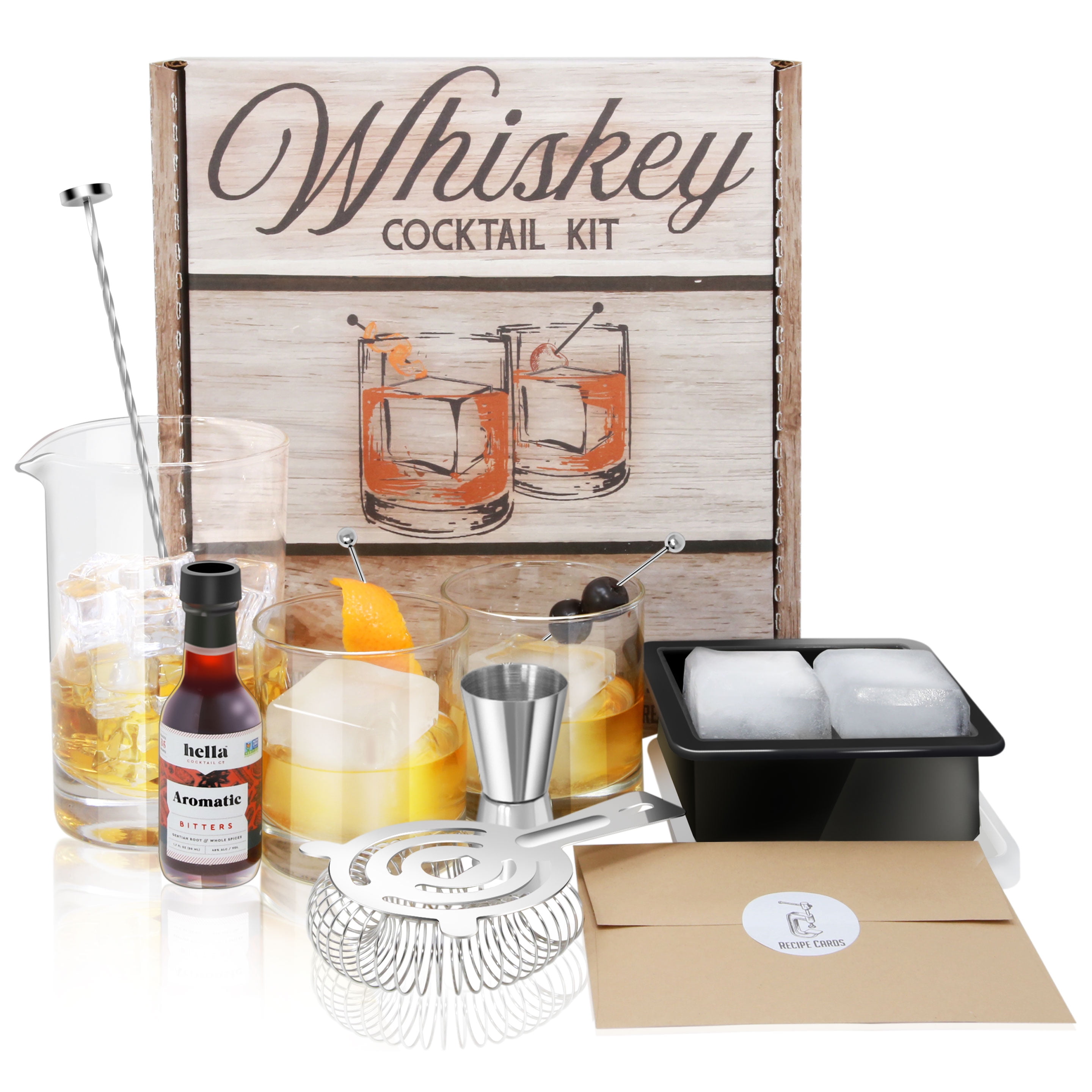 Craft Connections Co Whiskey Mixology Kit - Old Fashioned Bartender ...