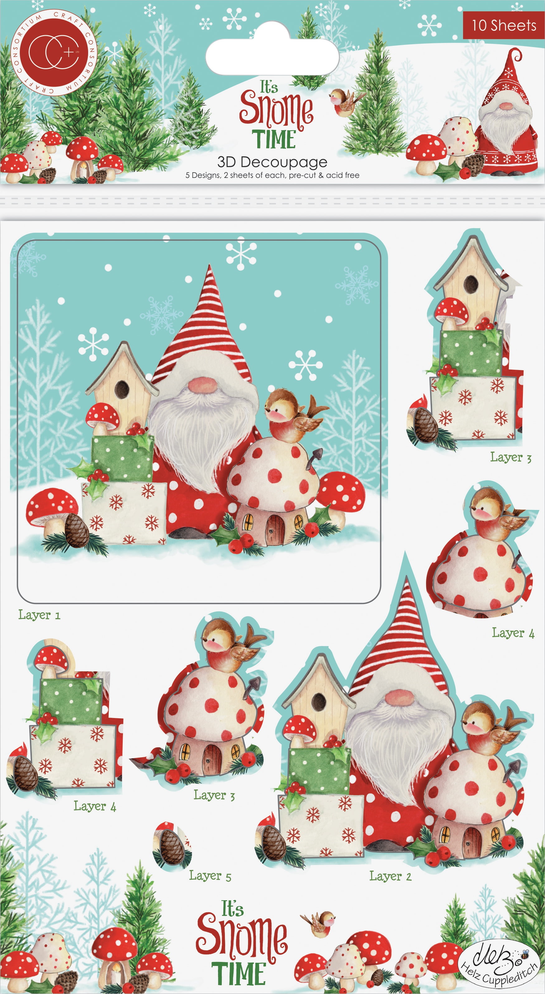 Craft Consortium 3D Decoupage & Topper Set-It's Snome Time - Walmart.com