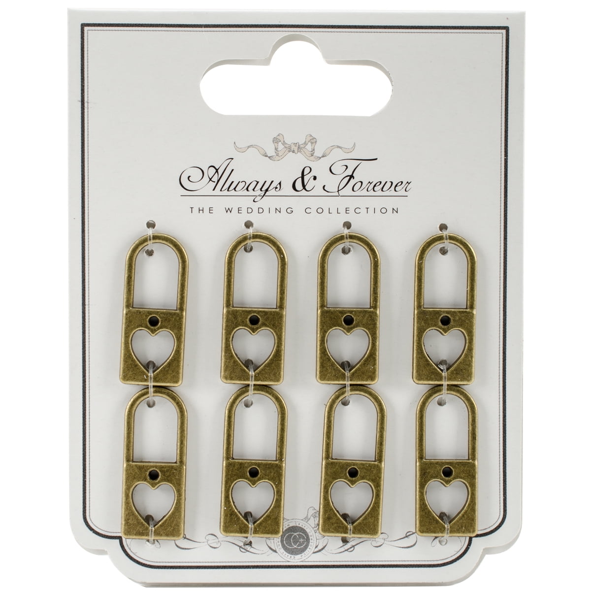 Craft Consortium Always & Forever Metal Padlocks 8/Pkg-Large, Pk 3 ...