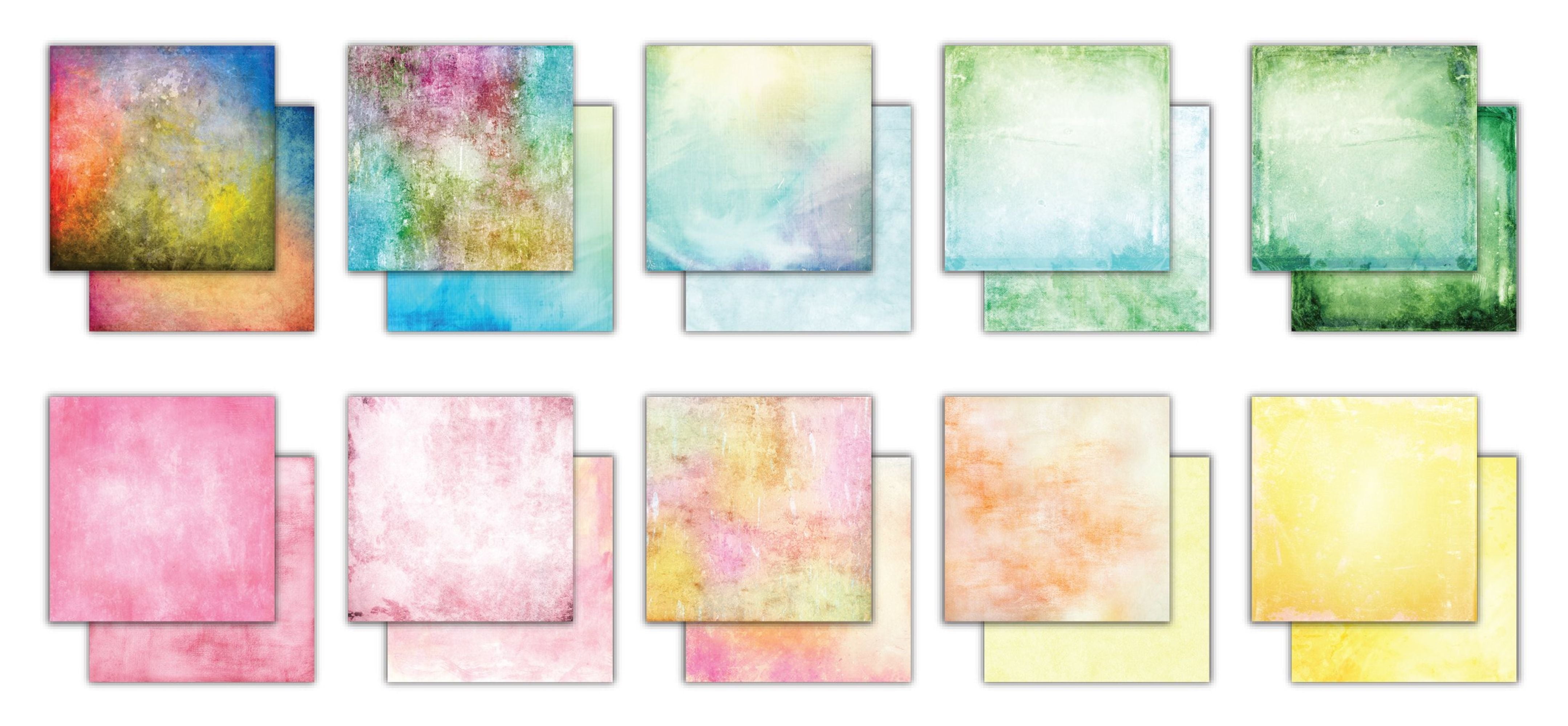 Craft Consortium Double-Sided Paper Pad 6"X6" 40/Pkg-Grunge-Light Tones ...