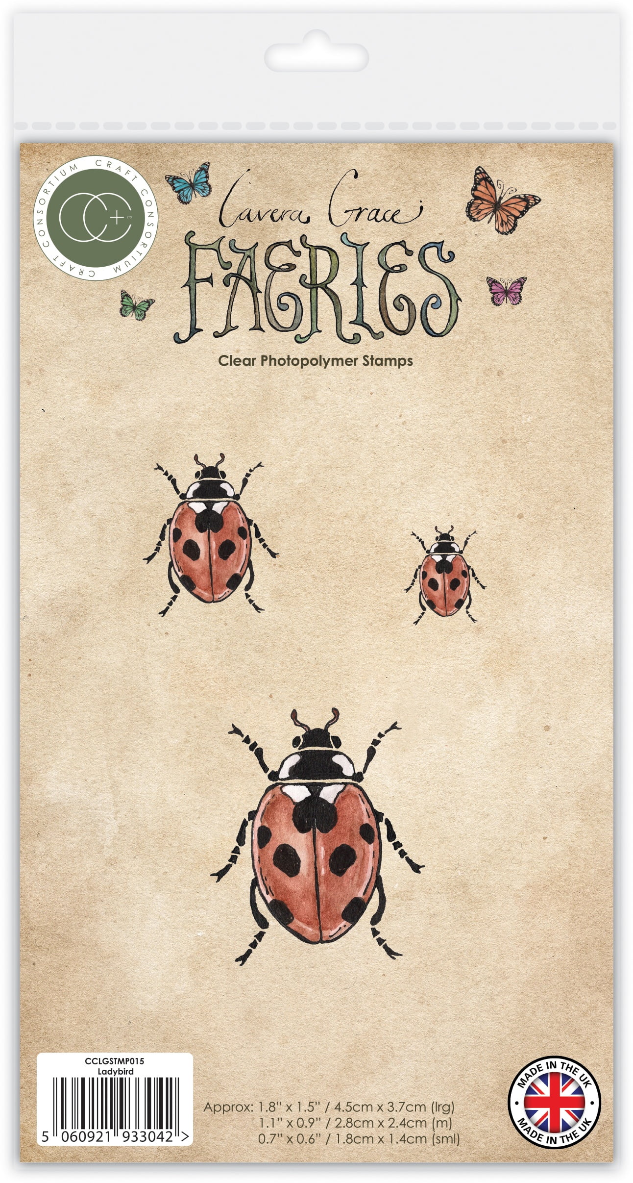 Craft Consortium Faeries Photopolymer Stamp Set-Ladybird - Walmart.com