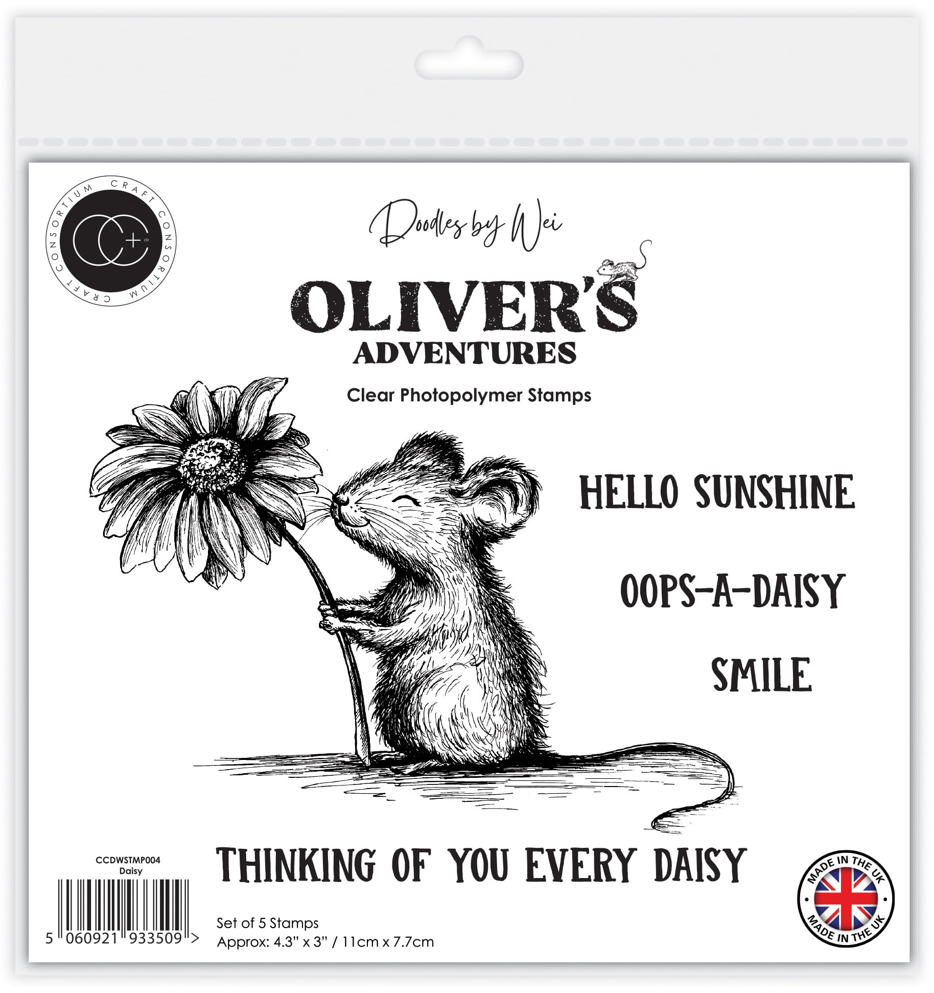 Craft Consortium Photopolymer Stamp set-Daisy, Oliver's Adventures ...