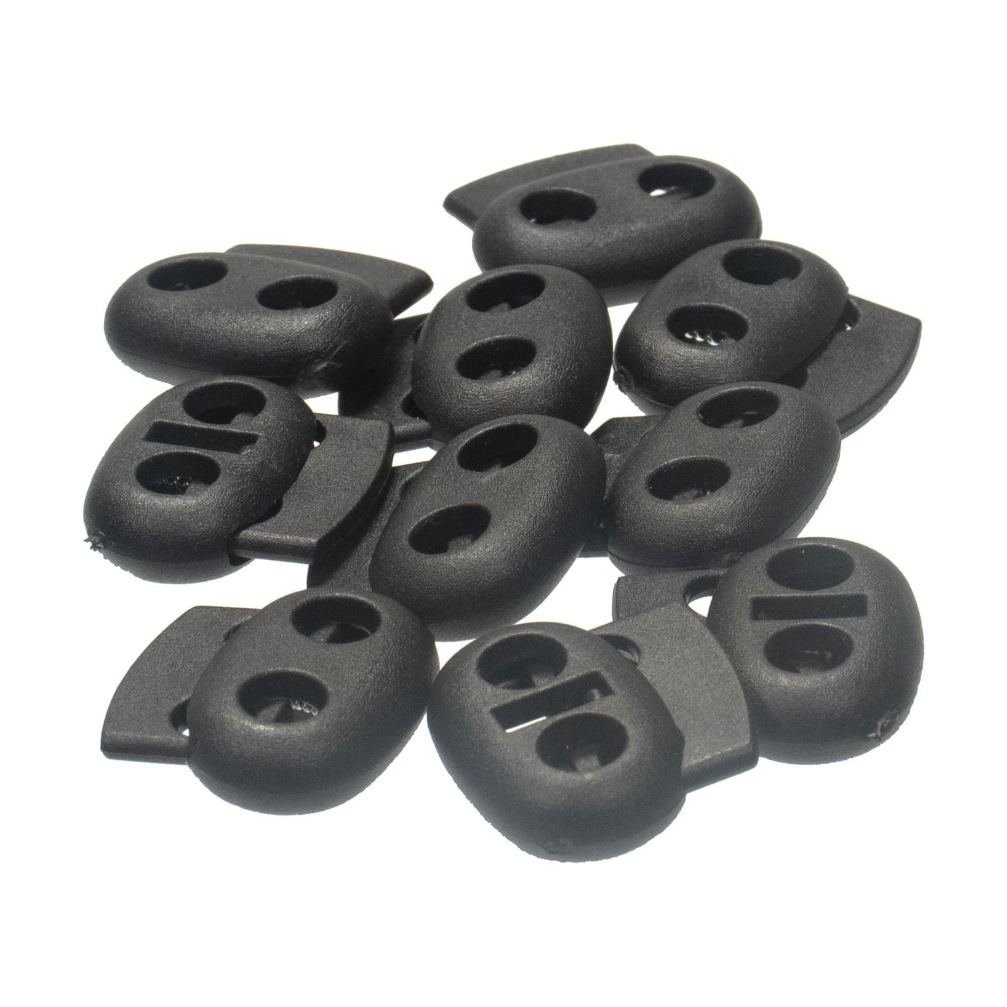 Craft County 10 Piece Plastic 5mm Dual Hole Cord Locks - Many Colors ...