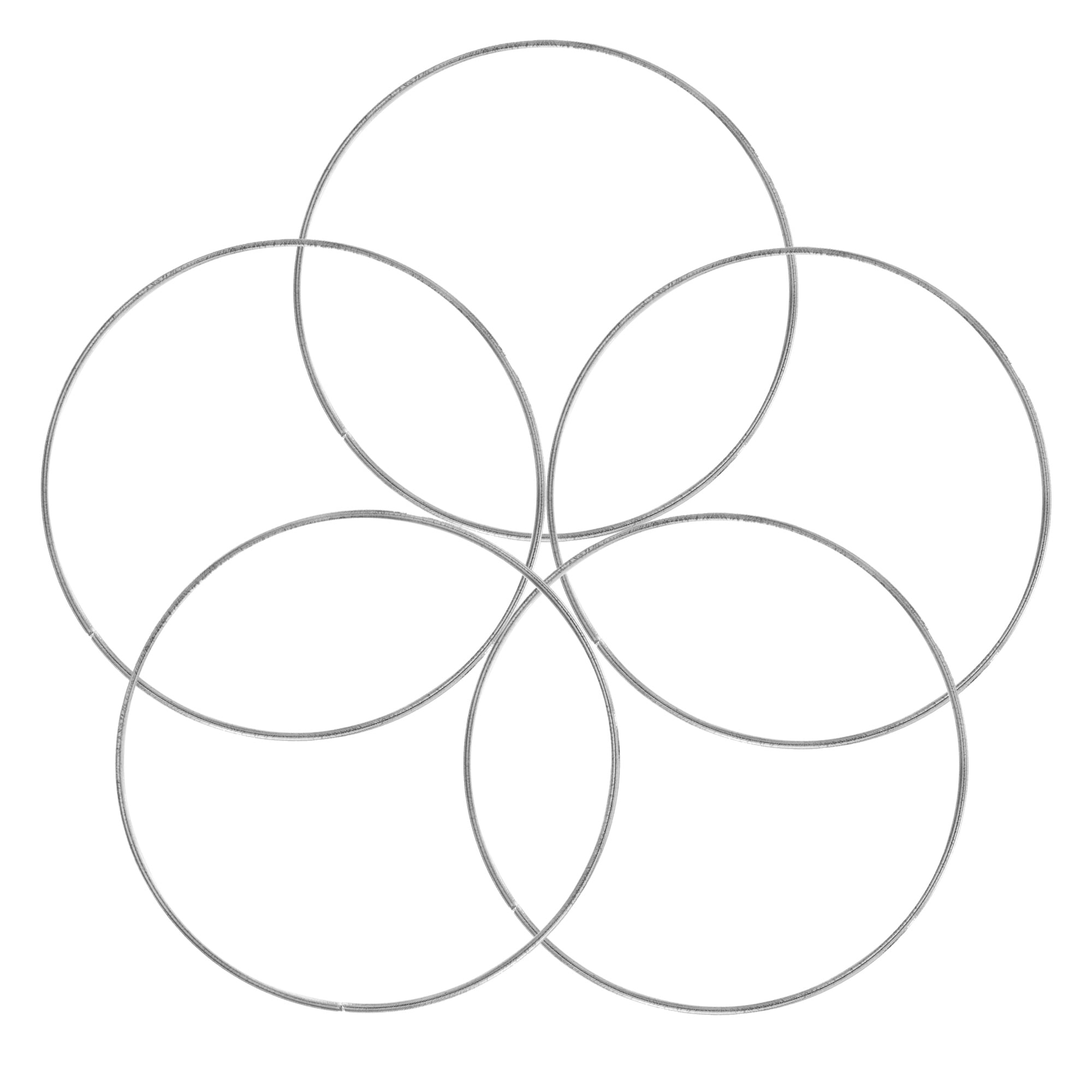 Craft County - 5 Pack Silver Metal Hoops (5 Inch) for Dreamcatcher ...