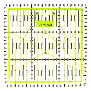 Slotted Quilting Ruler Square Acrylic Fabric Cutting Clear Mark Non ...