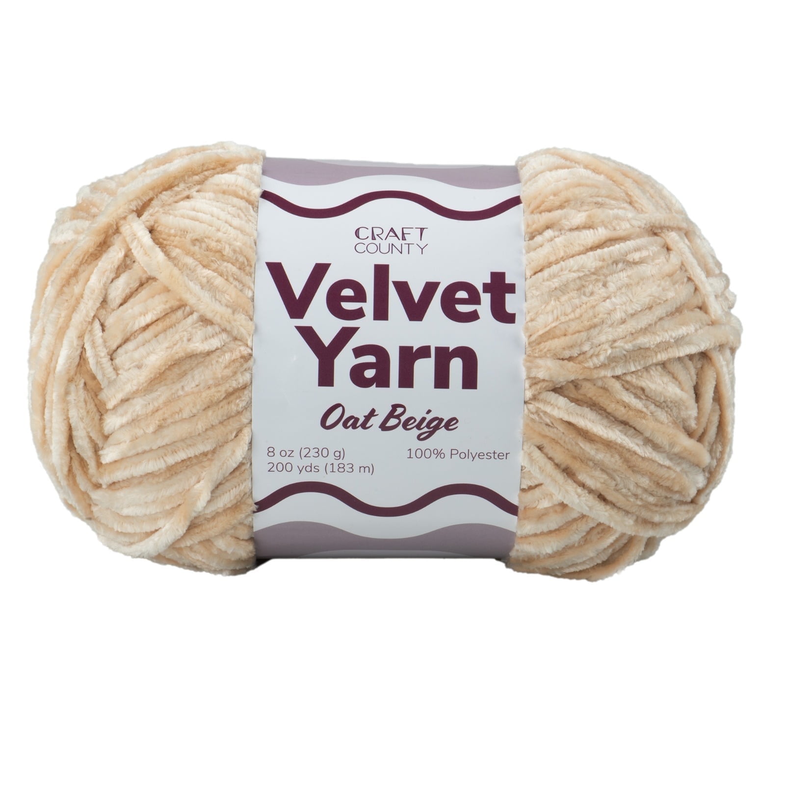 Craft County Bulky 5 Velvet Yarn – Super Soft Polyester Yarn for ...