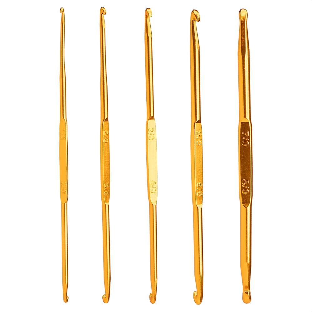 Craft County Crochet Hook Kit | 5 Double-Sided Crochet Hooks Ranging ...